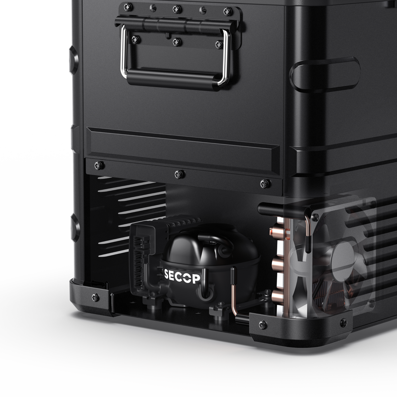 APL35 Dual Zone Aluminum Black Fridge | ICECO | 35 LT – ICECO Wholesale