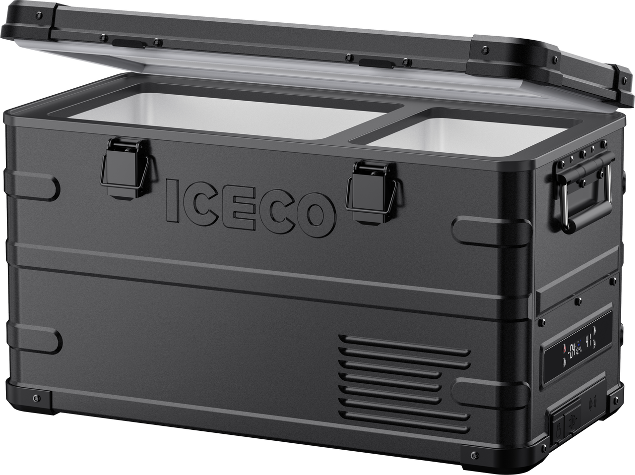 APL35 Dual Zone Aluminum Black Fridge | ICECO | 35 LT – ICECO Wholesale